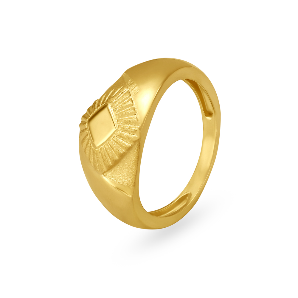 Brilliant Broad Gold Ring