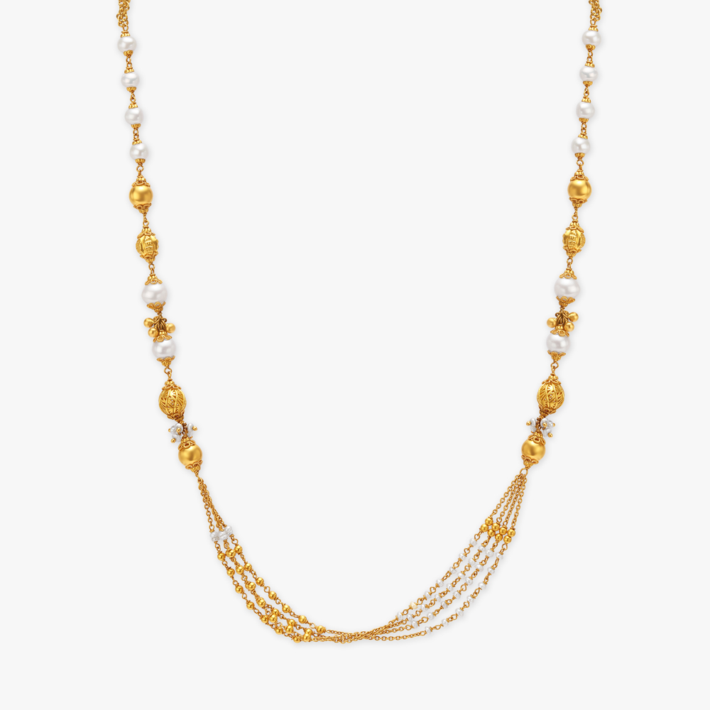 Traditional Beaded Gold Chain