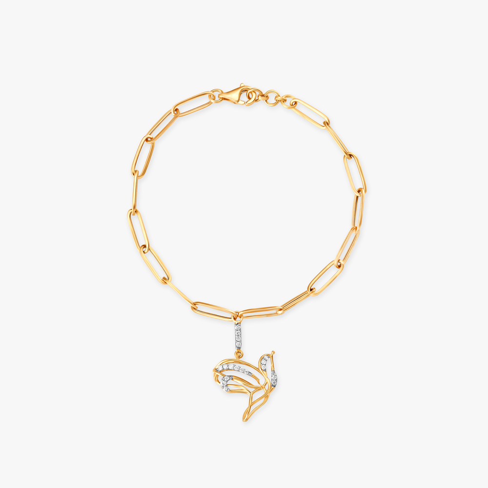 An Elegant Swoop Diamond Bracelet