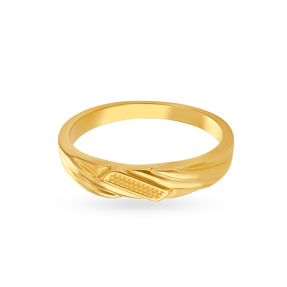 Subtle Minimalistic Gold Ring for Men