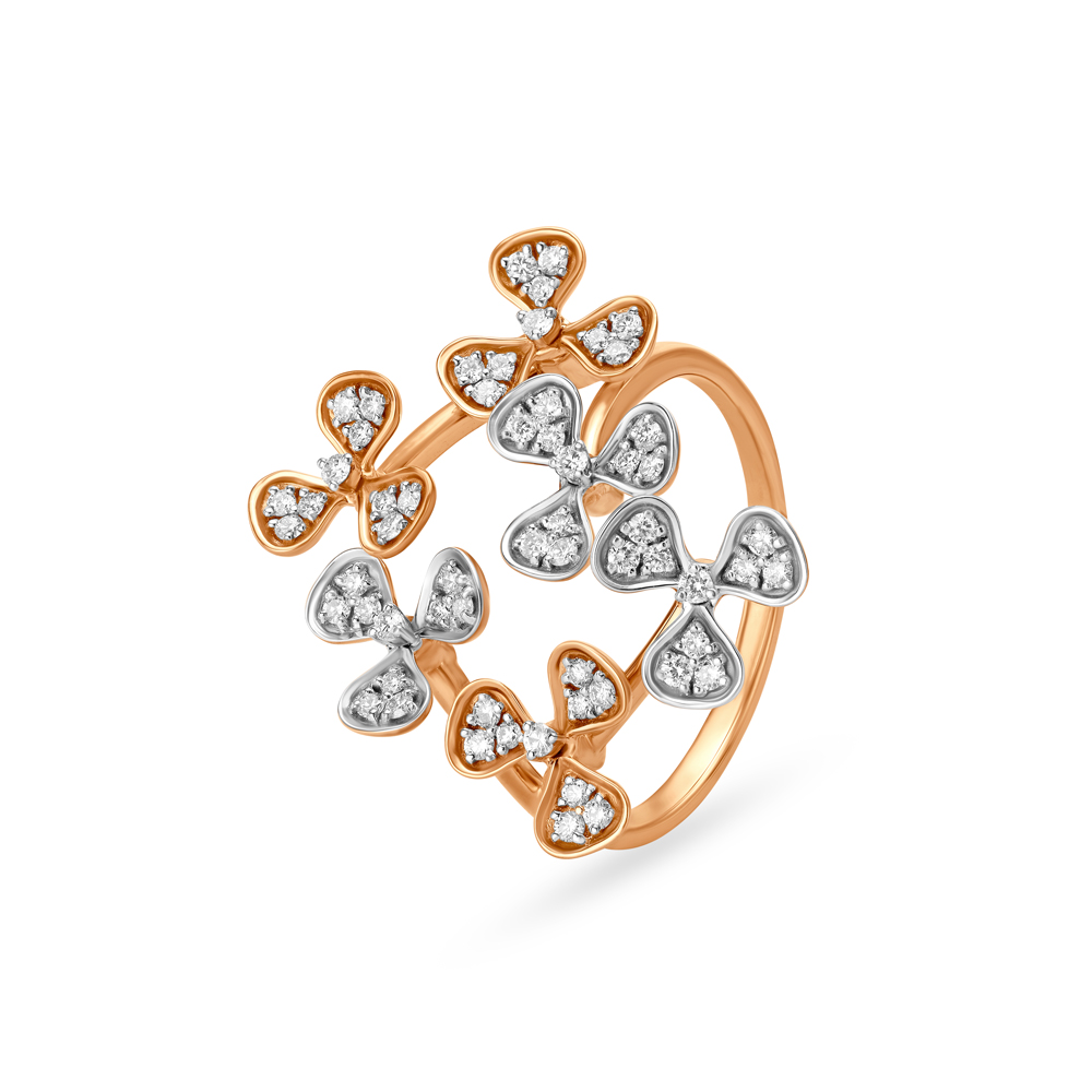 Modern Broad Diamond Finger Ring