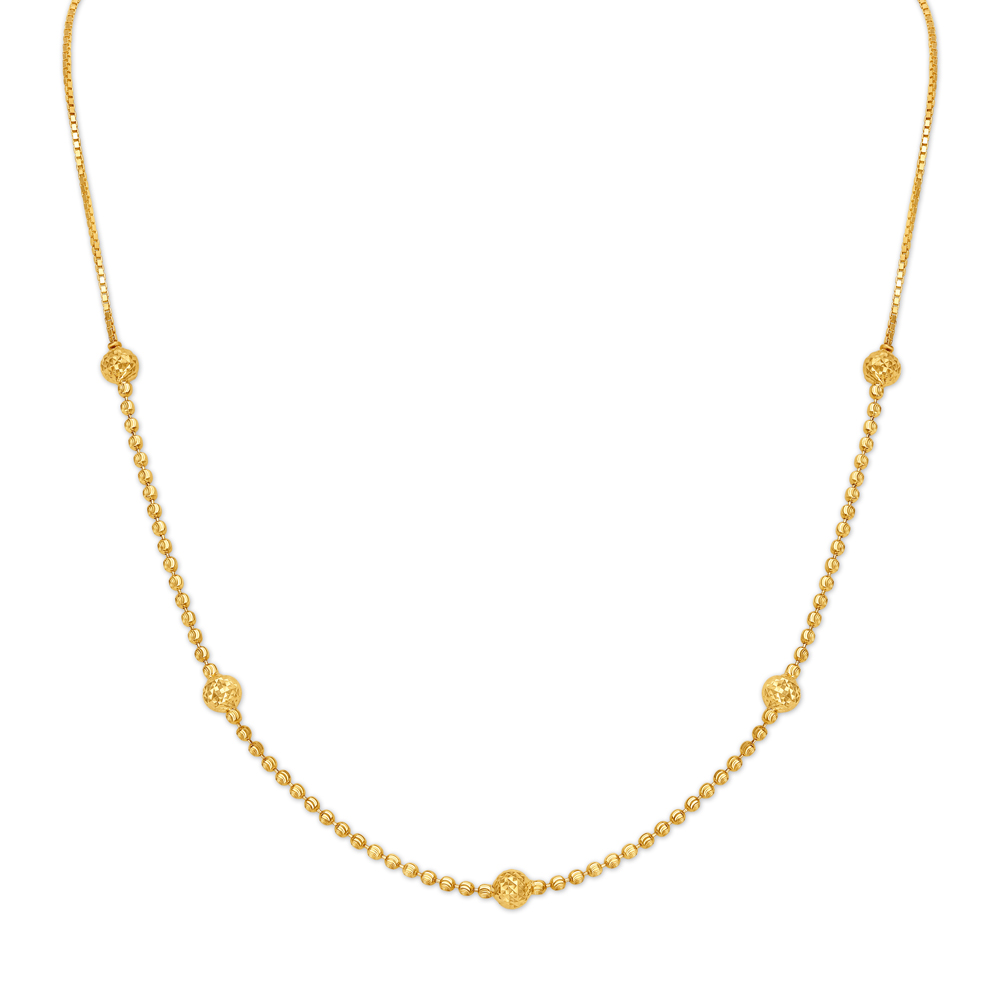 Ravishing Beaded Gold Chain