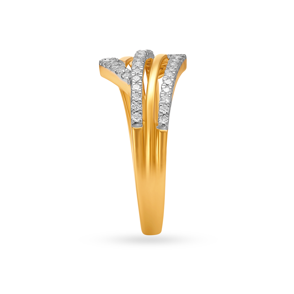 Artistic Modern Diamond Finger Ring