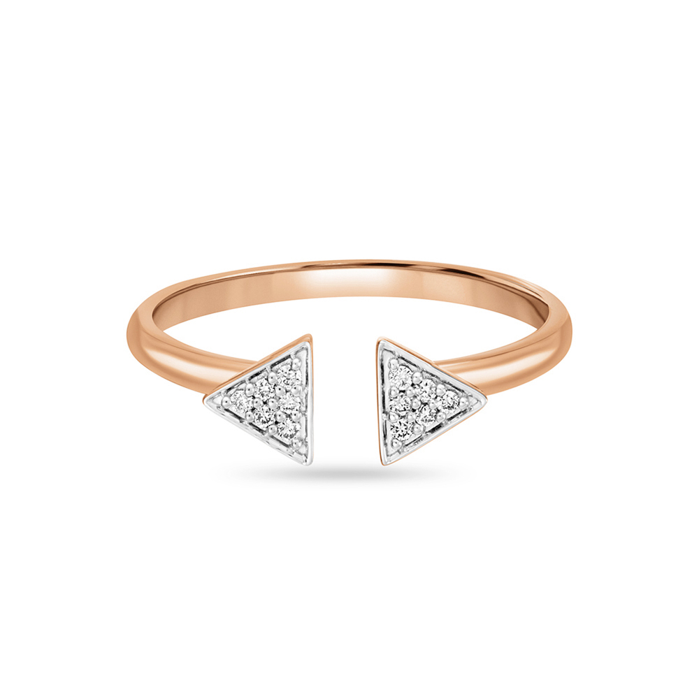 18KT Rose Gold Triangular Ring