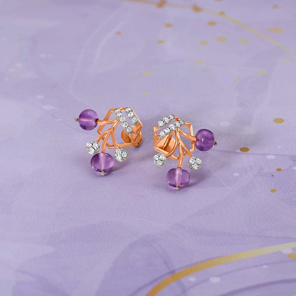 Violet Ruse Stud Earrings