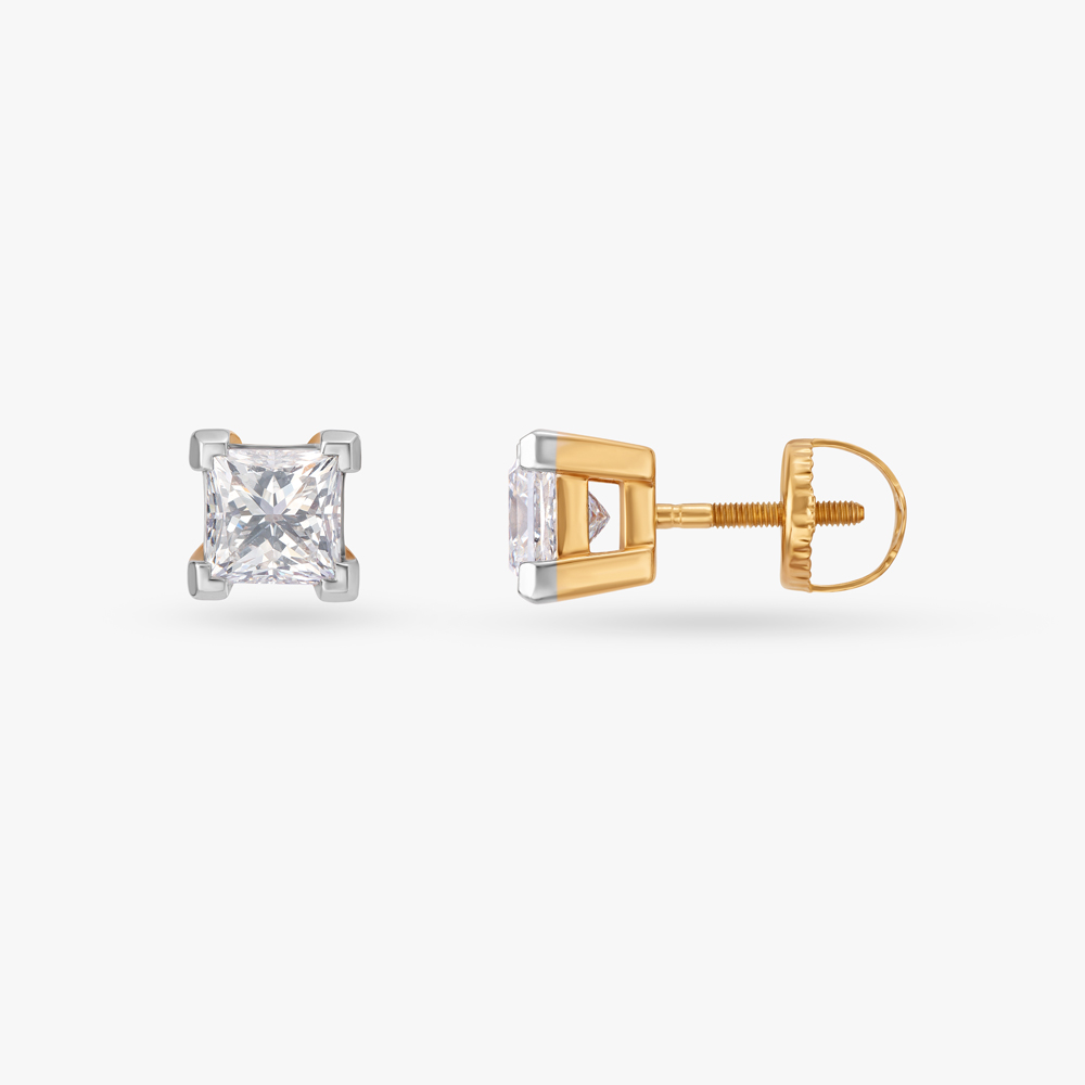 Ethereal Princess Celeste Solitaire Stud Earrings