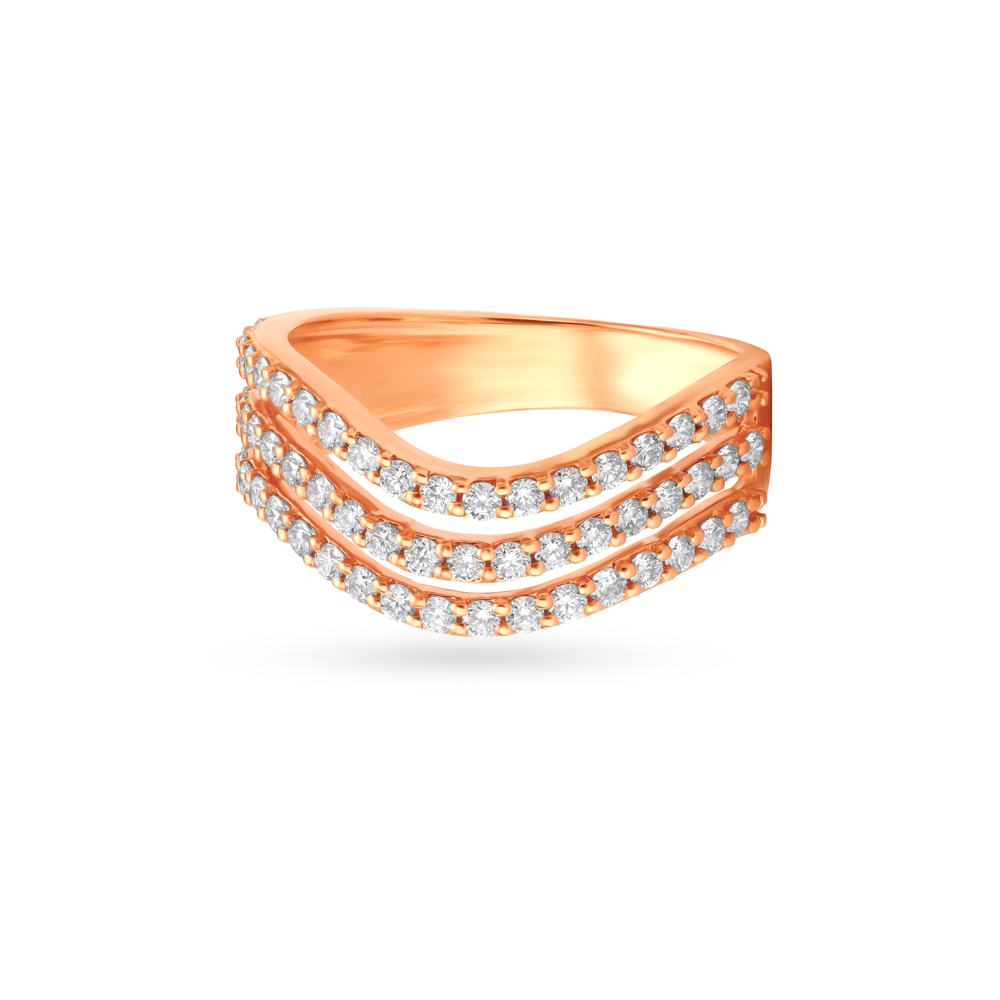 Layered Rose Gold Finger Band