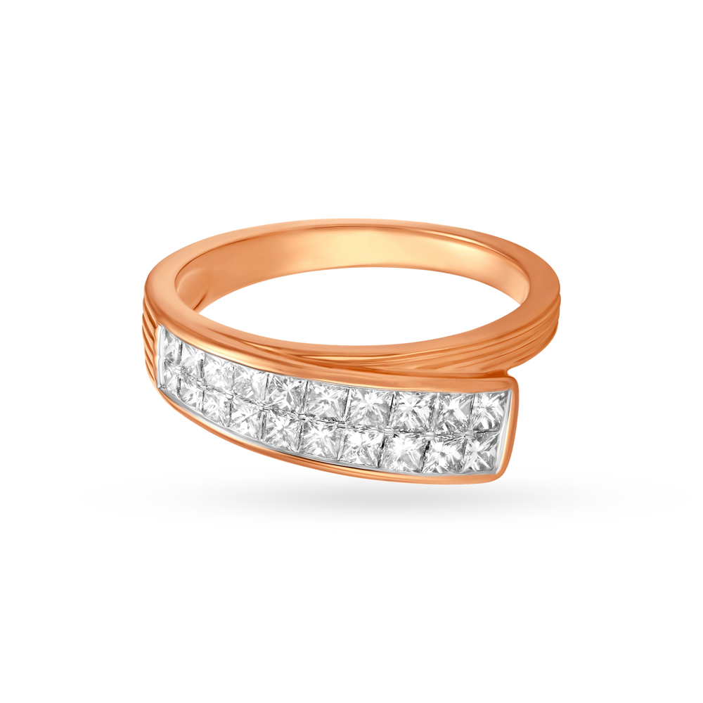 Chic Diamond Broad Finger Band
