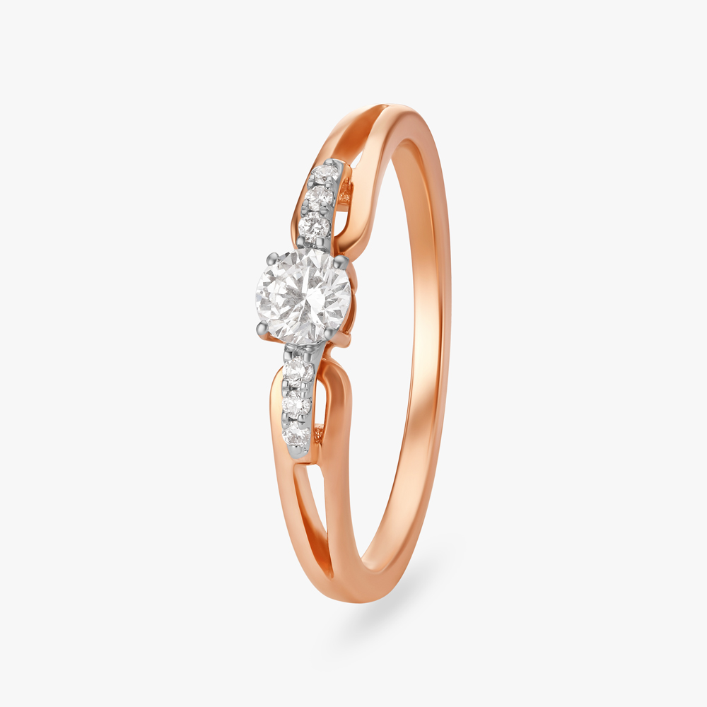 Linear Diamond Finger Ring