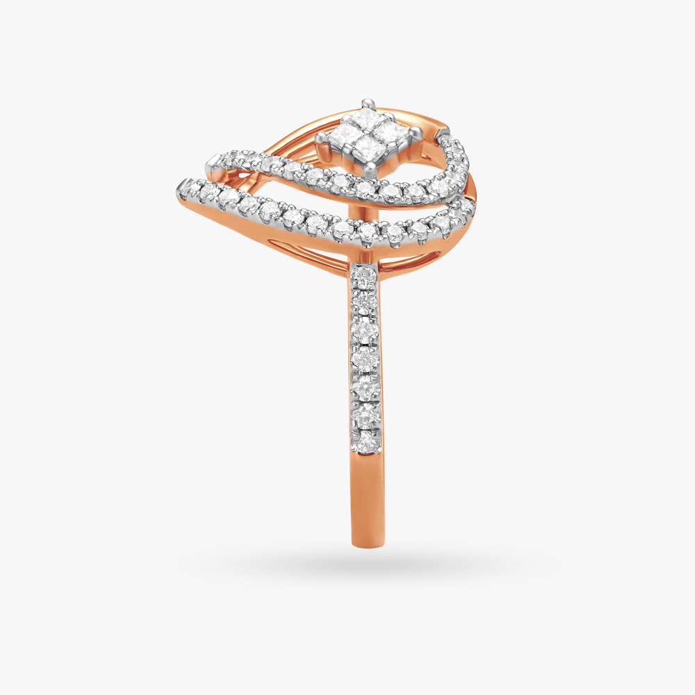 Enchanting Leafy Diamond Ring