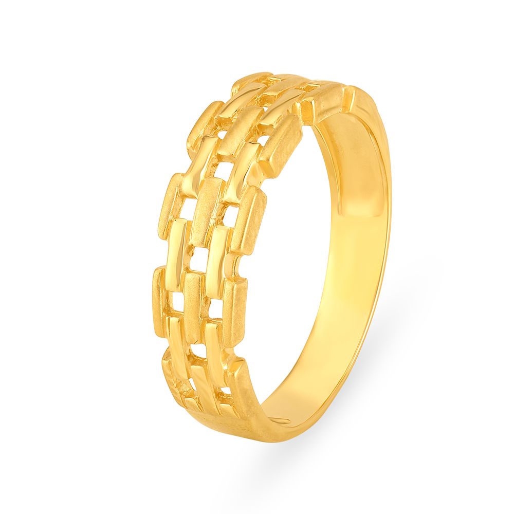 Chic Blockchain Gold Ring