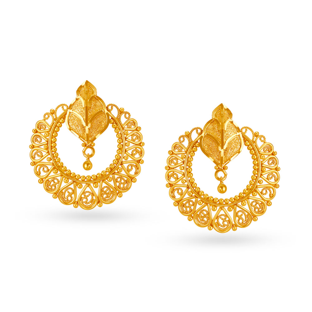 Traditional Gold Drop Earrings