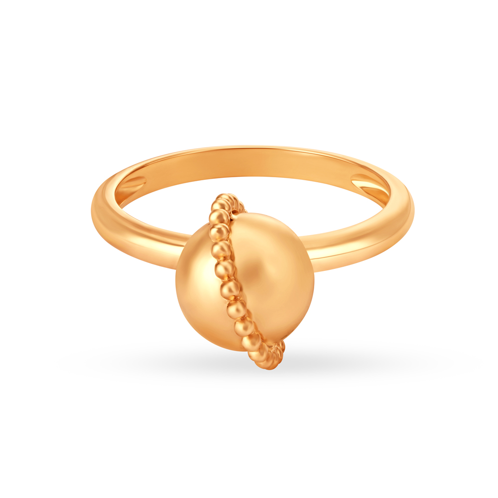Dainty Floral Dangler Gold Finger Ring