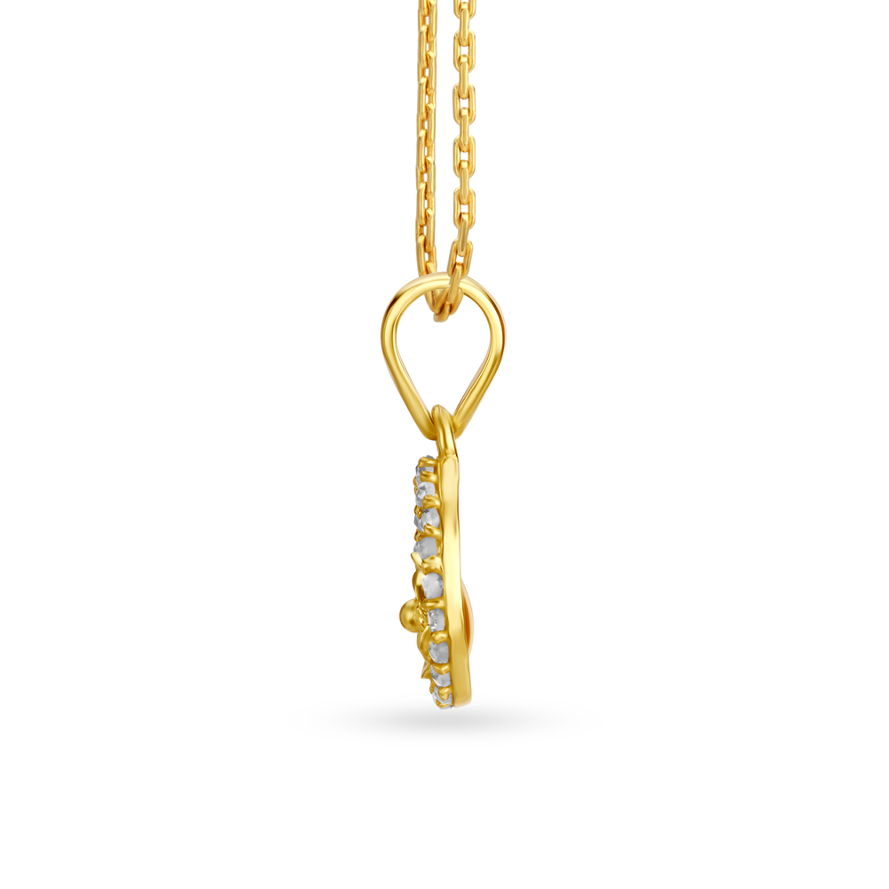 Charming Gold Floral Pendant