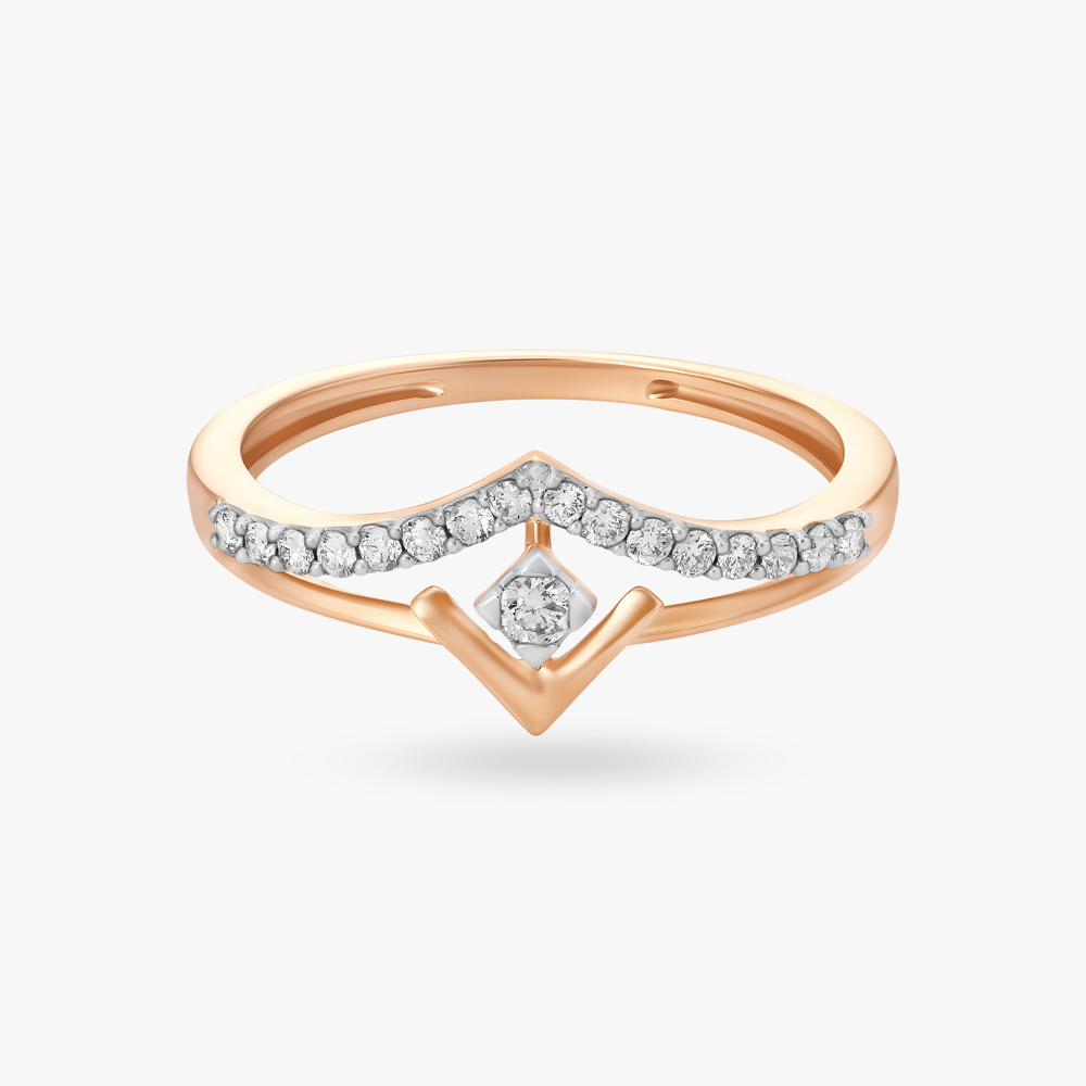 Regal Radiance Diamond Tiara Finger Ring