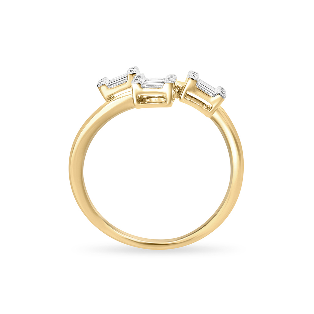 18KT Yellow Gold Disconnected Diamond Ring