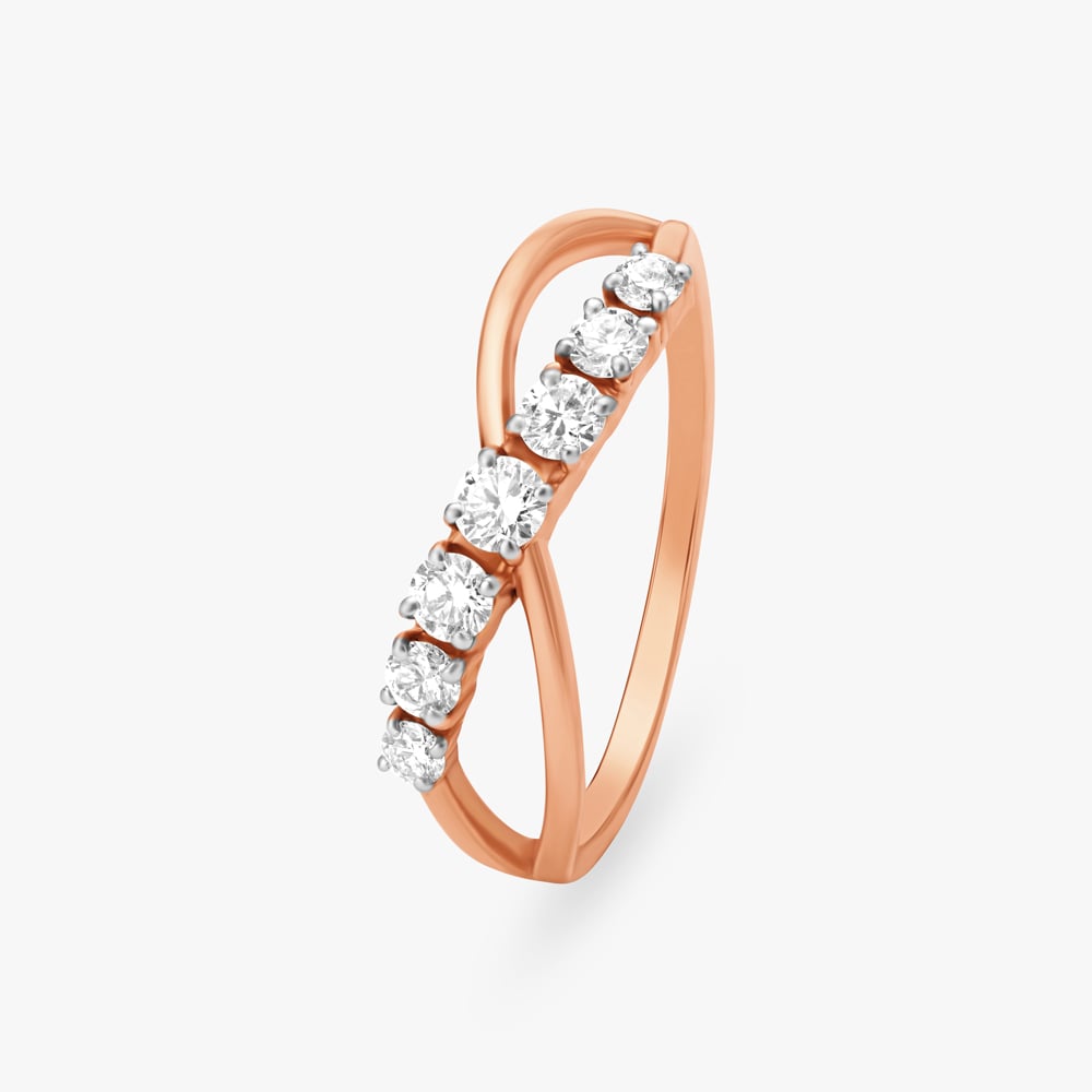 Brilliant Crossover Diamond Ring