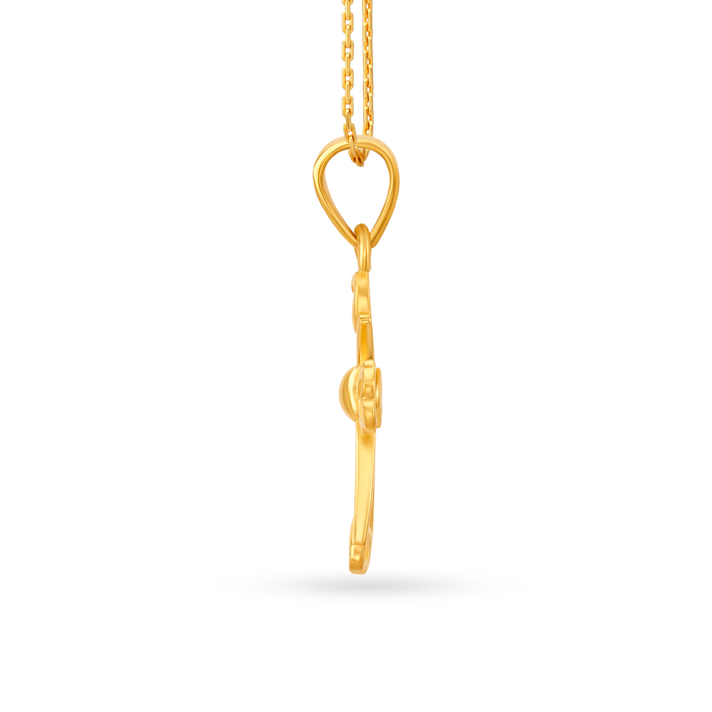 Gracious 22 Karat Gold Holy Cross Pendant