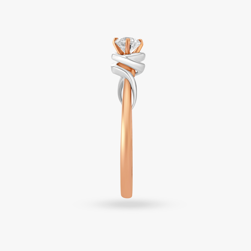 Entwined Diamond Finger Ring