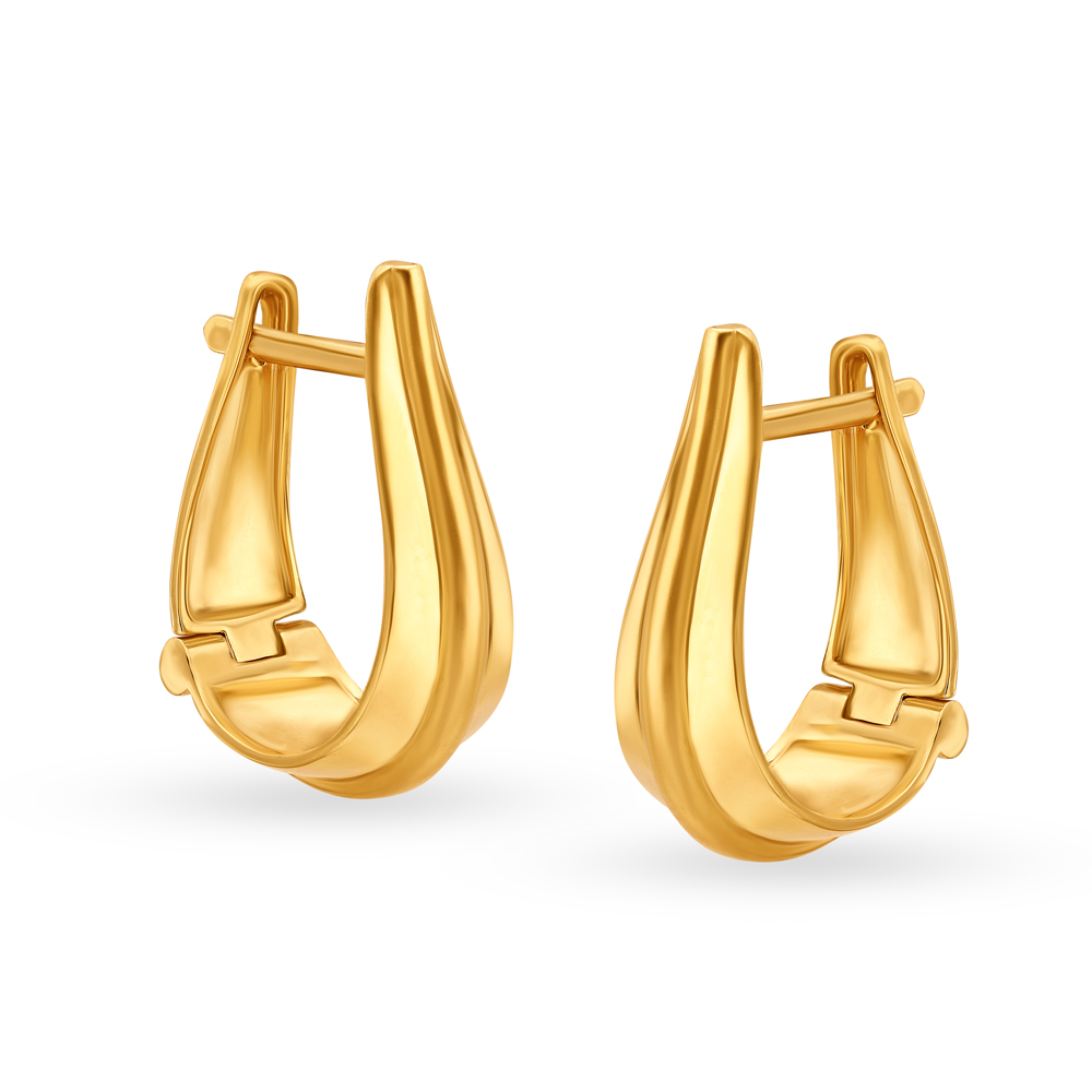 Glossy Gold U Bali Earrings
