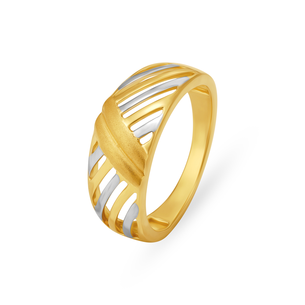 Two Toned Gold Finger Ring for Men