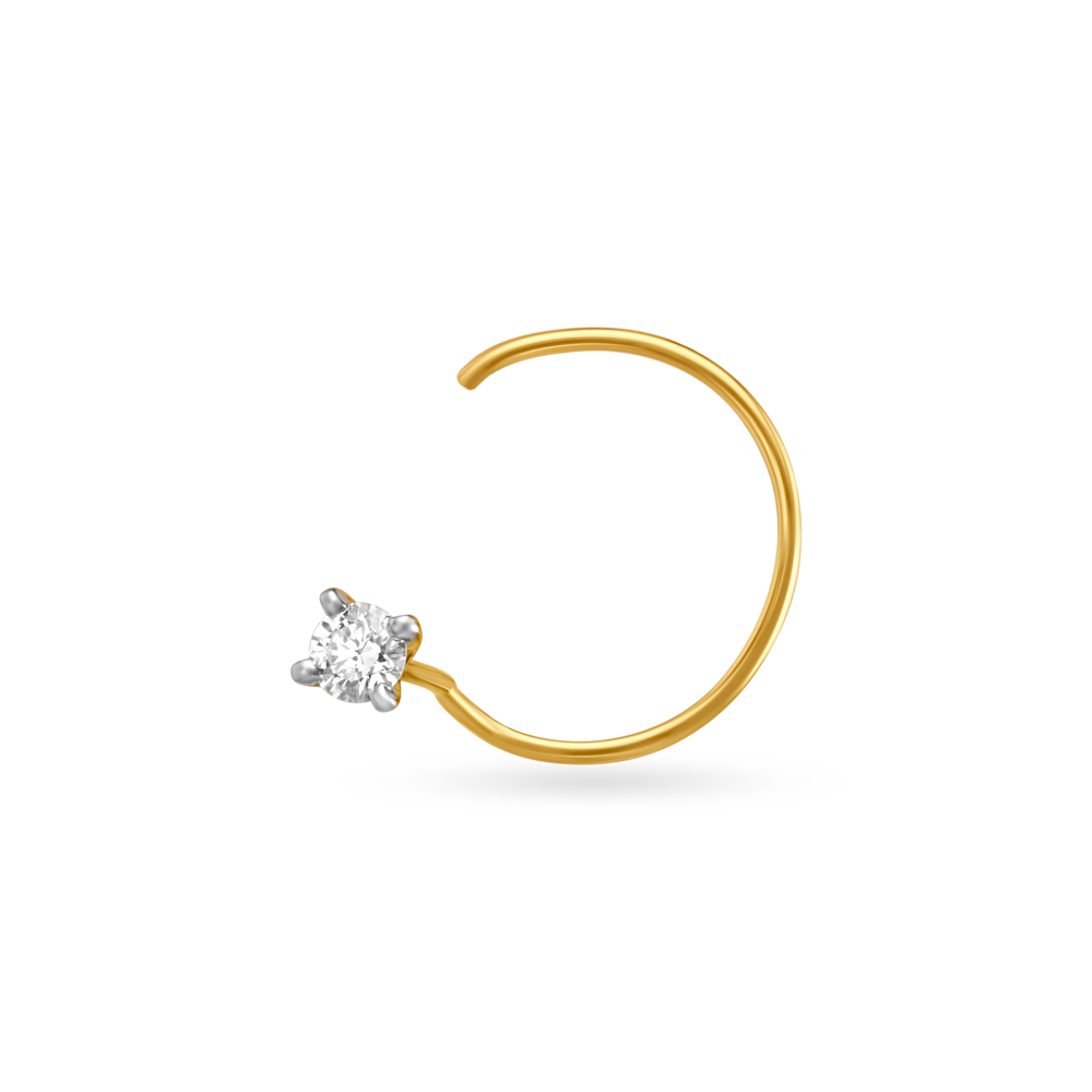 Single Stoned Diamond Nose Pin