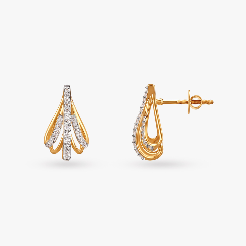 Sunlit Grace Diamond Pendant and Earrings Set