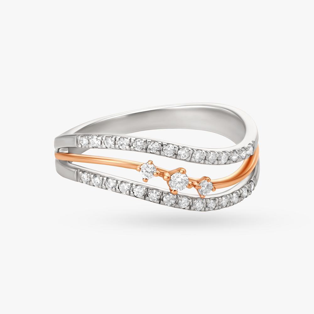 Quirky Swirling Diamond Ring