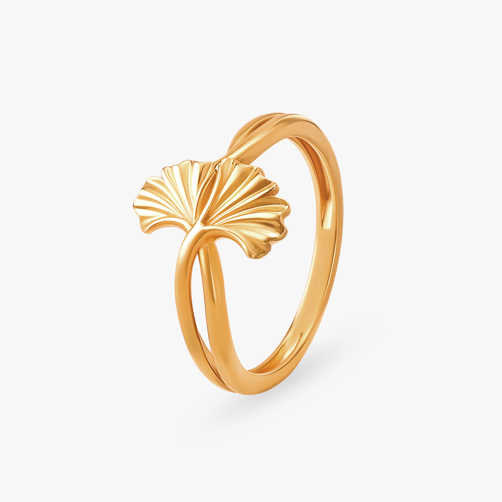 Chic Botanical Gold Finger Ring