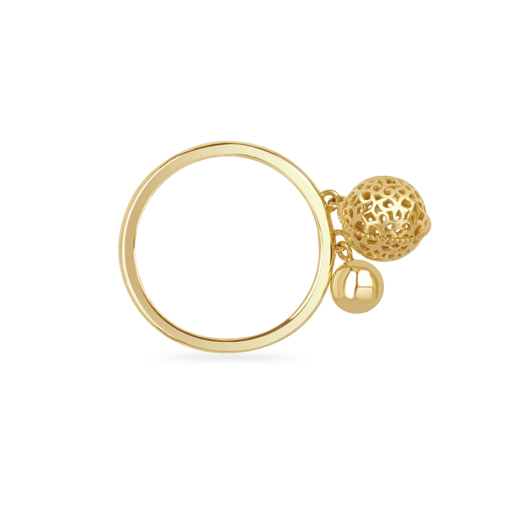 14KT Yellow Gold Bells For The Belle Finger Ring