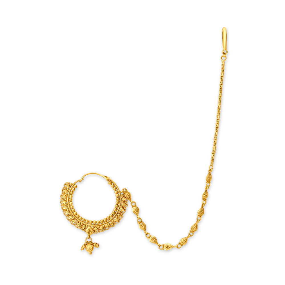 Ethereal Gold Nath for the Bengali Bride