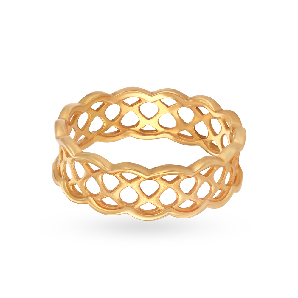 Beautiful Mesh Gold Ring