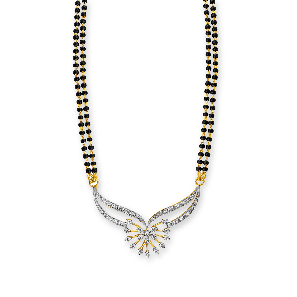 Classic Subtle Gold and Diamond Mangalsutra
