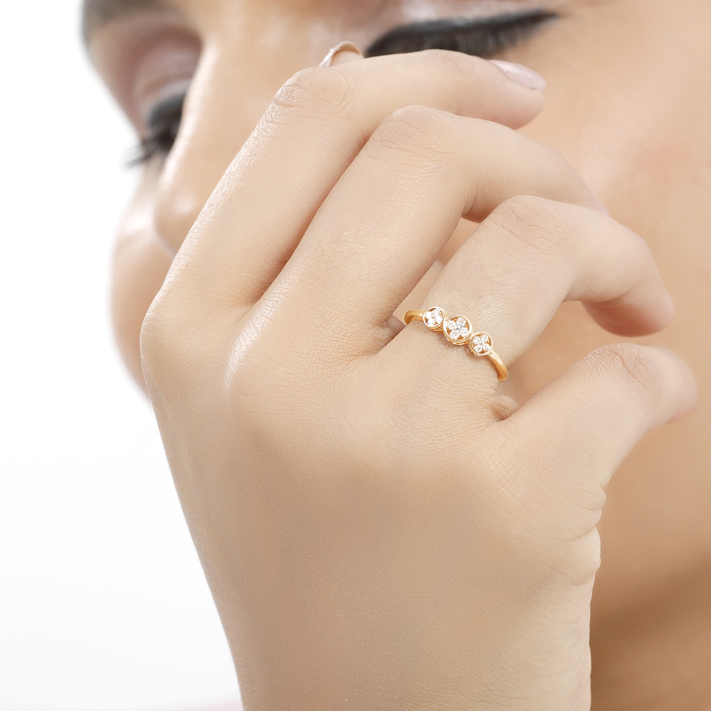 18KT Rose Gold Oculus Diamond Ring