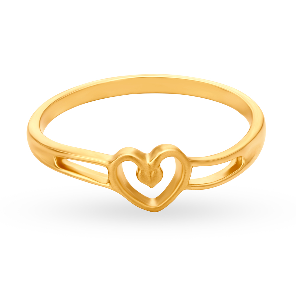 Lovely Heart Gold Ring