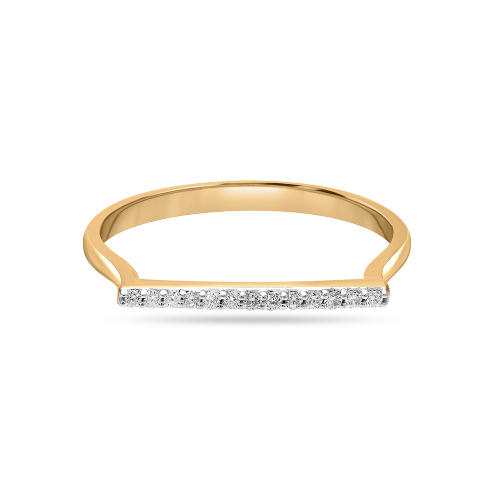 18 KT Yellow Gold Minimal Diamond Ring