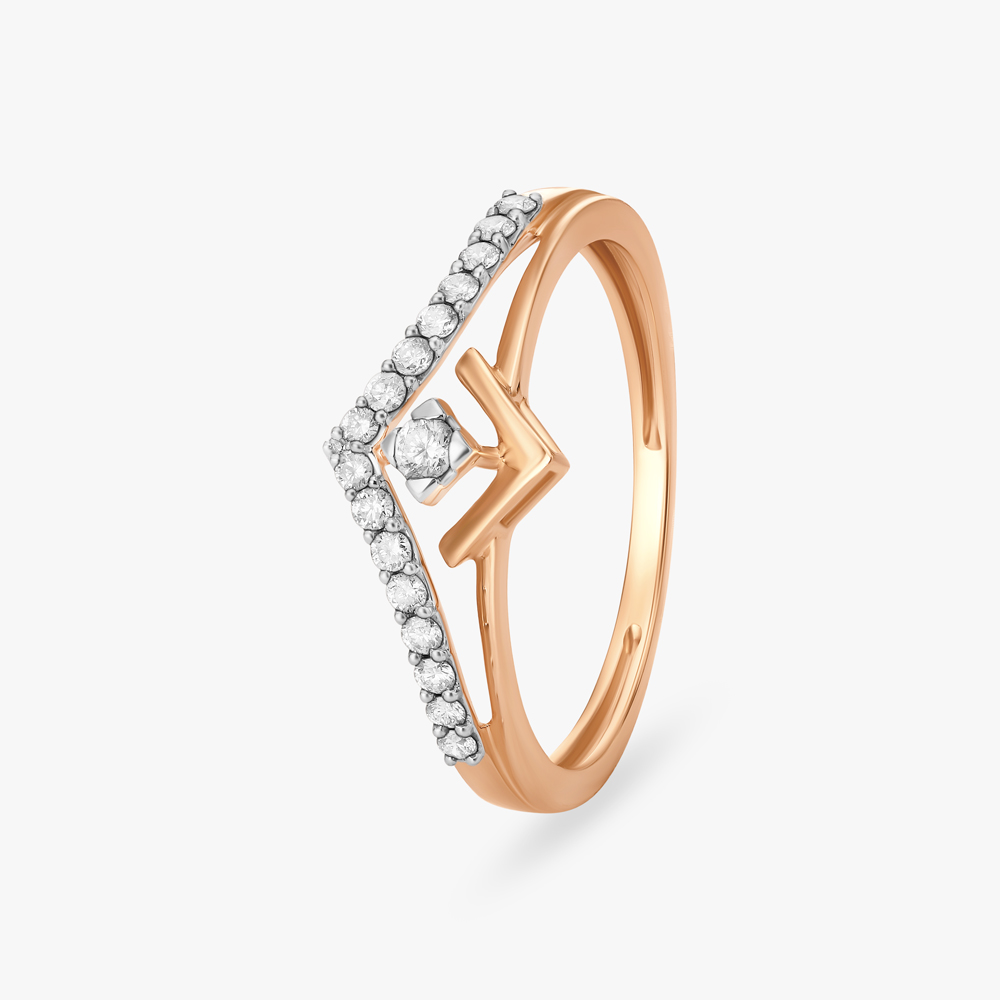 Regal Radiance Diamond Tiara Finger Ring