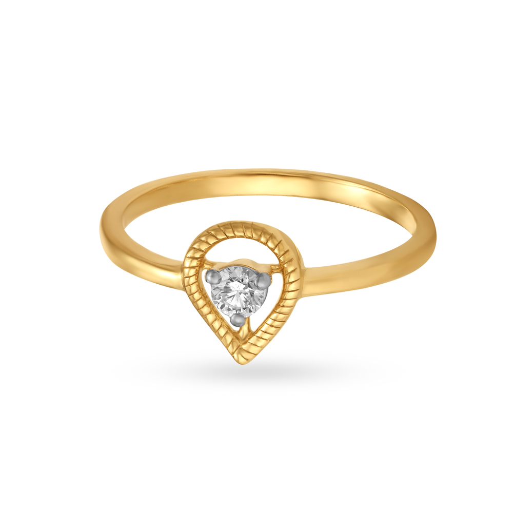 Inverted Teardrop Finger Ring