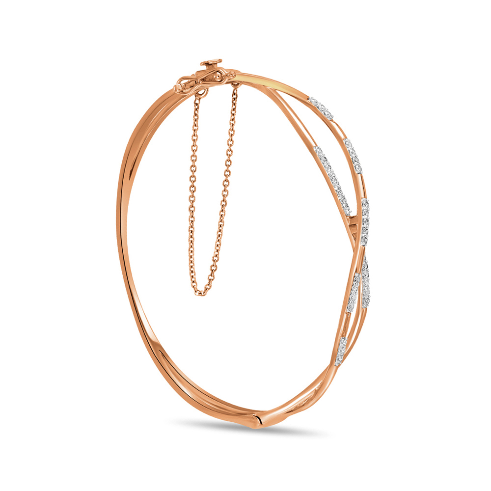 14 KT Infinity Rose Gold Bangle