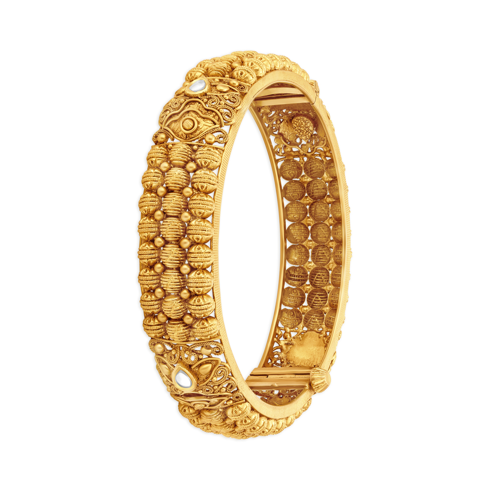 Sophisticated Textured Gold Bangle