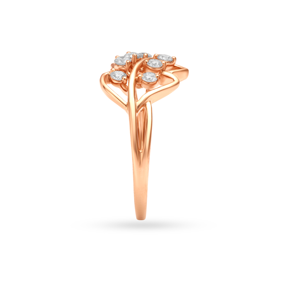 Classy Leaf Rose Gold Finger Ring
