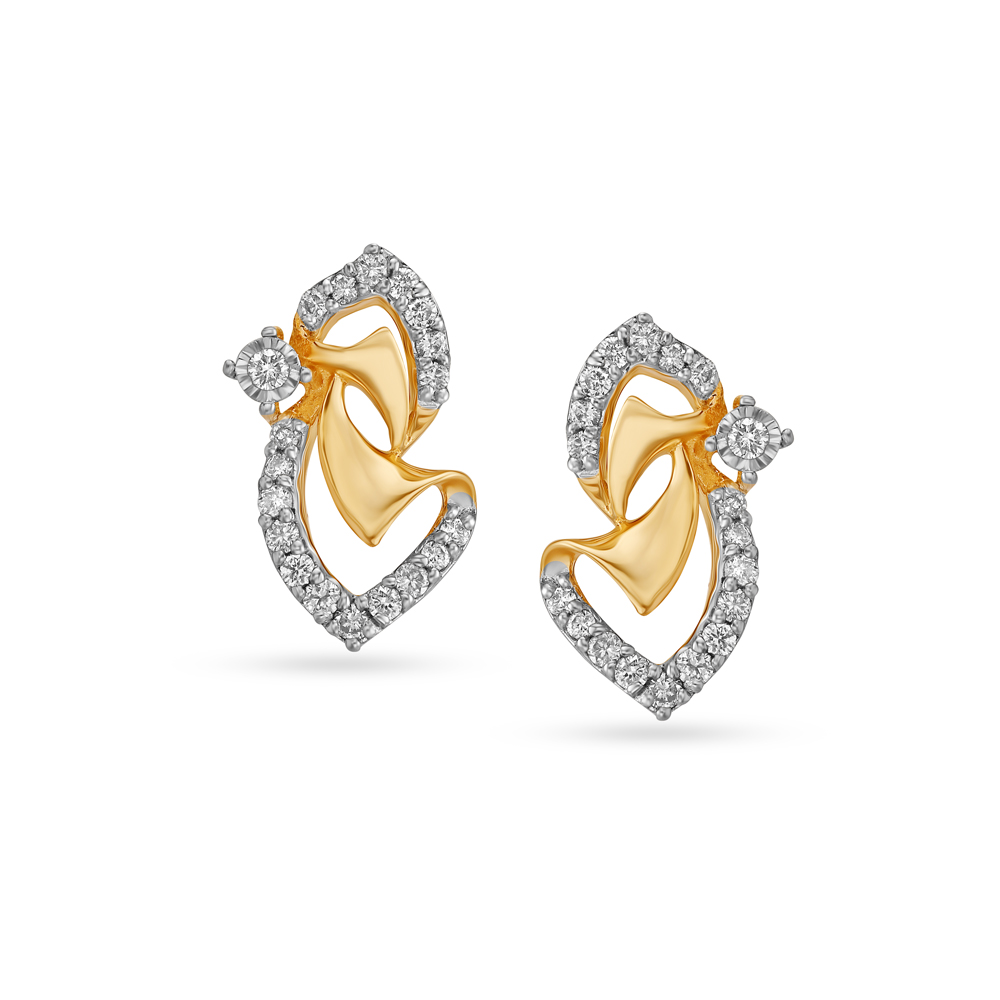 Dainty Fancy Diamond Stud Earrings