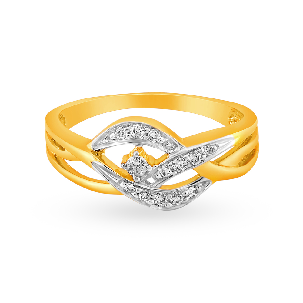 Contemporary Interwoven Diamond Ring