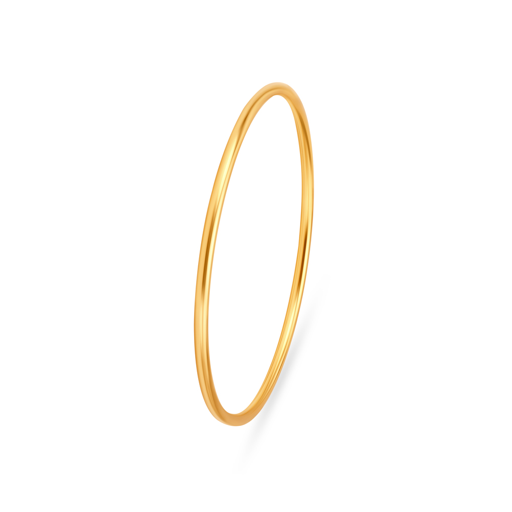 22KT Yellow Gold Gleaming Slender Bangles