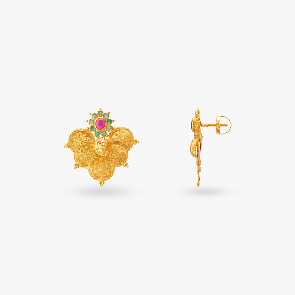 Regal Gold Coin Necklace Set
