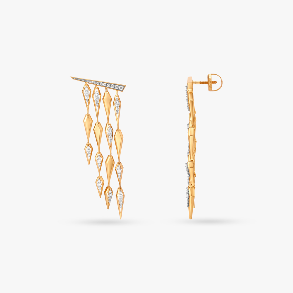 Cascading Diamond Drop Earrings
