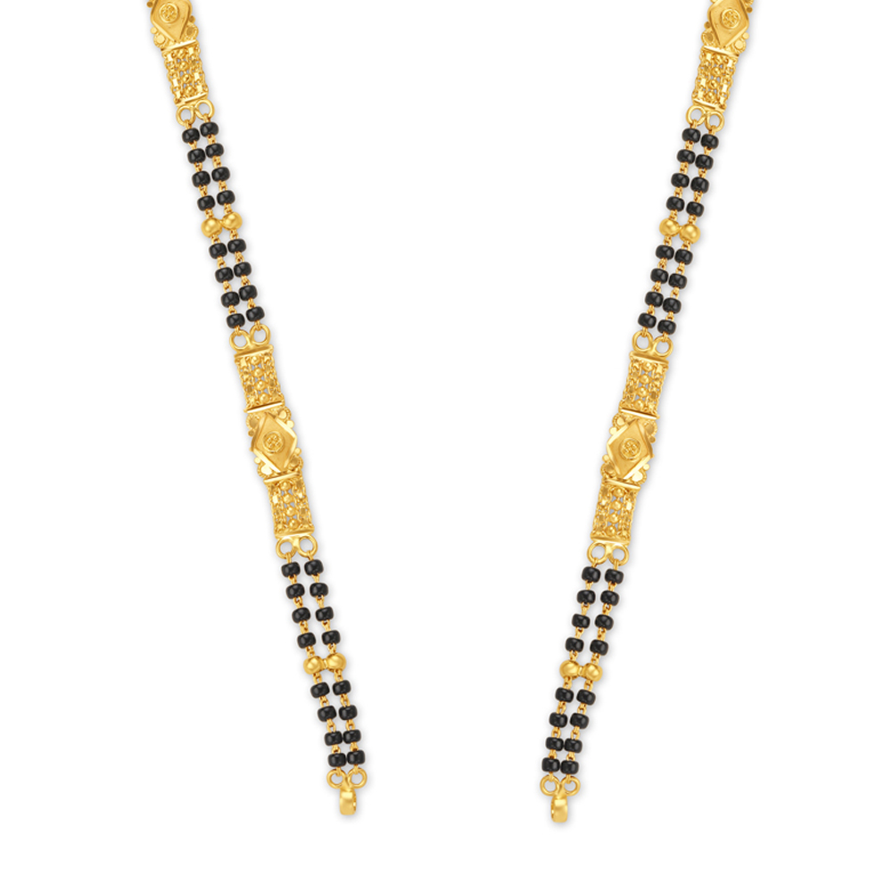 Traditional Black Bead Gold Mangalsutra