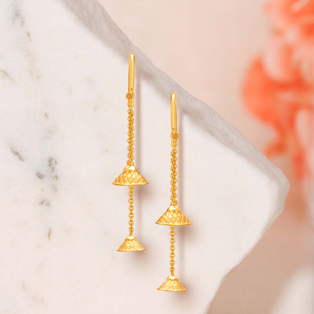 Stunning Radiant Gold Drop Earrings