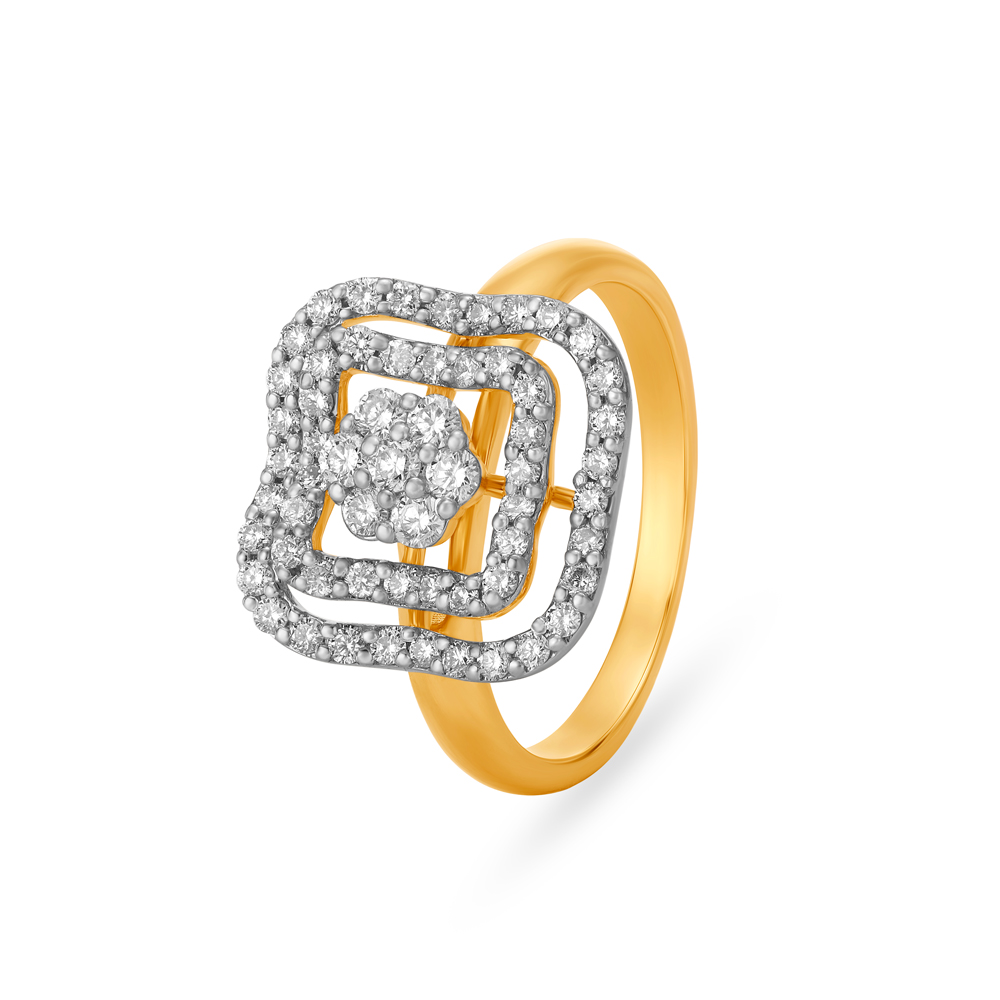 Fancy Geometric Finger Ring