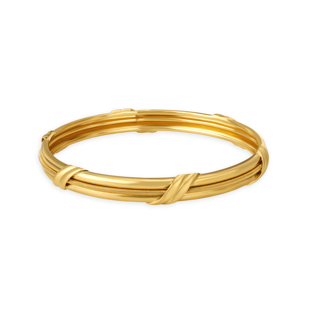 Whimsical Loop Gold Bangles
